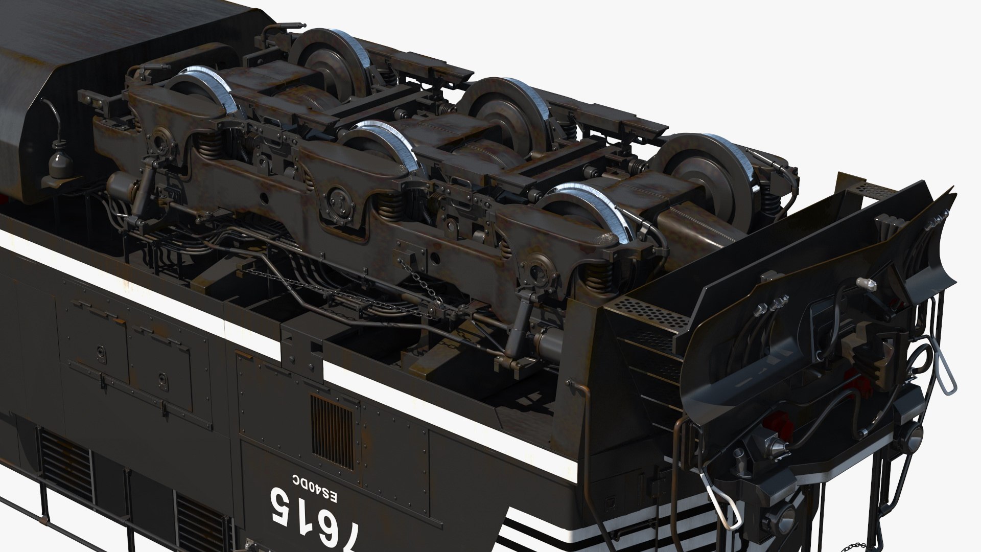 Norfolk Southern ES44AC Locomotive With Coal Hopper Cars 3D ...