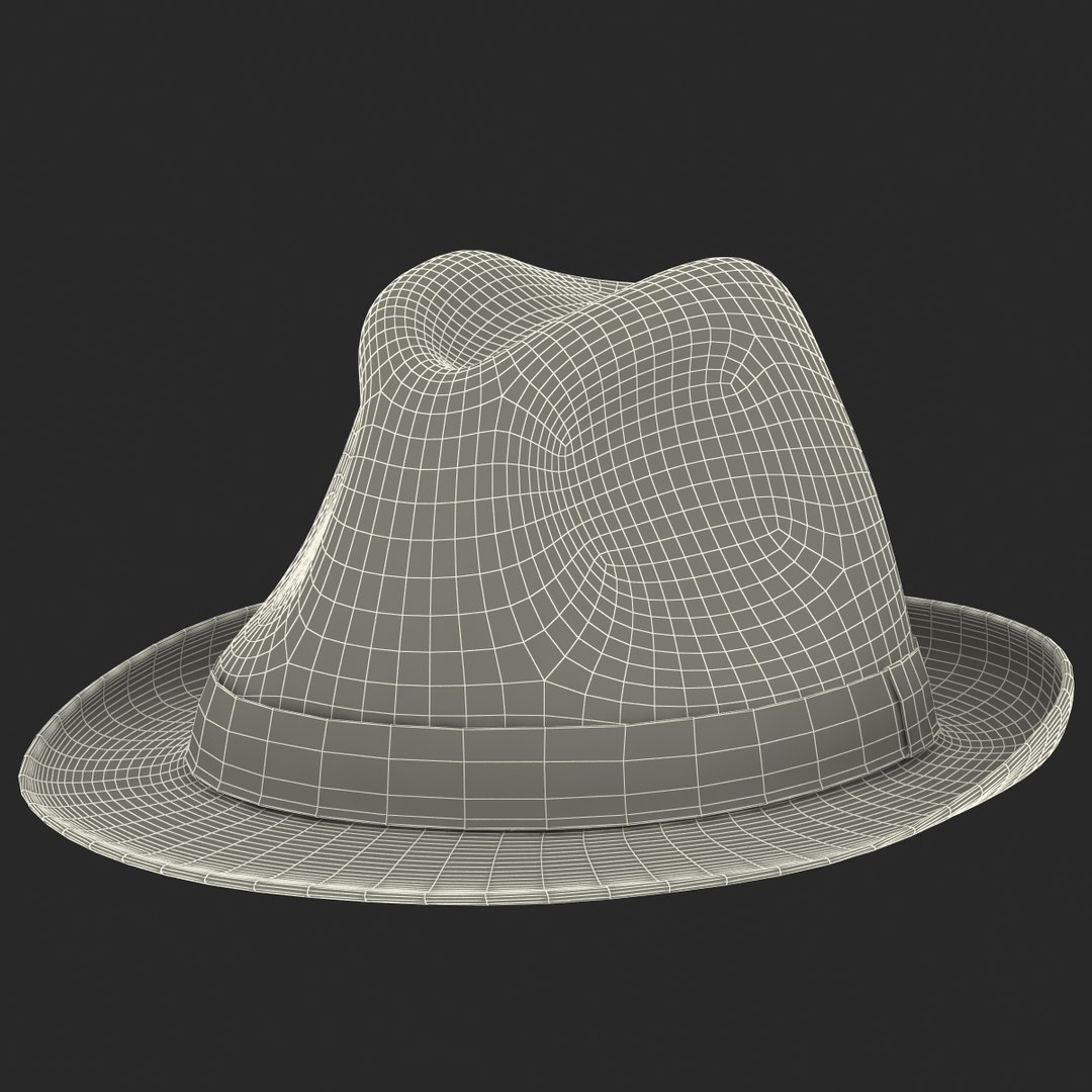 3d model fedora hat