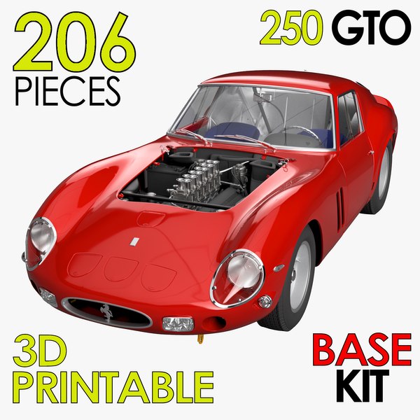 250 GTO - 3D Printable Car Kit - Base Pack 3D-Modell - TurboSquid 1991842
