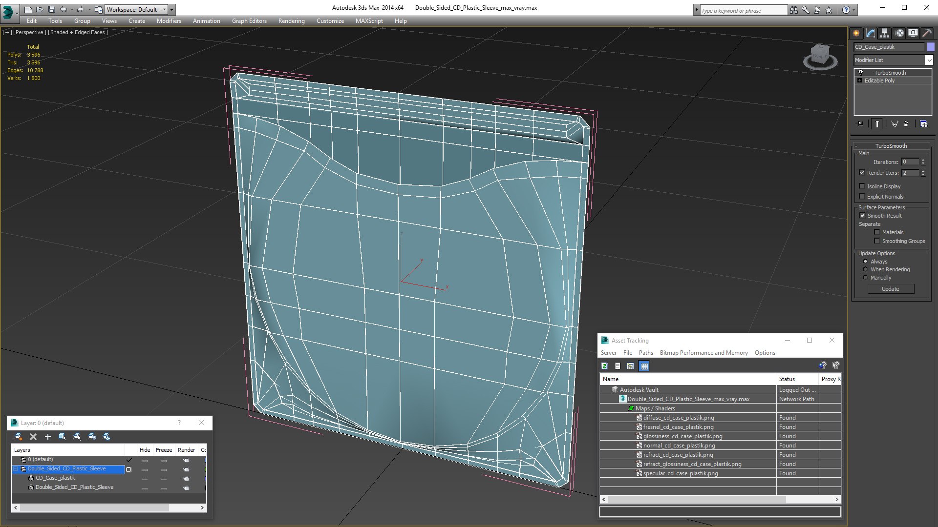 Double Sided CD Plastic Sleeve 3D Model - TurboSquid 1808596