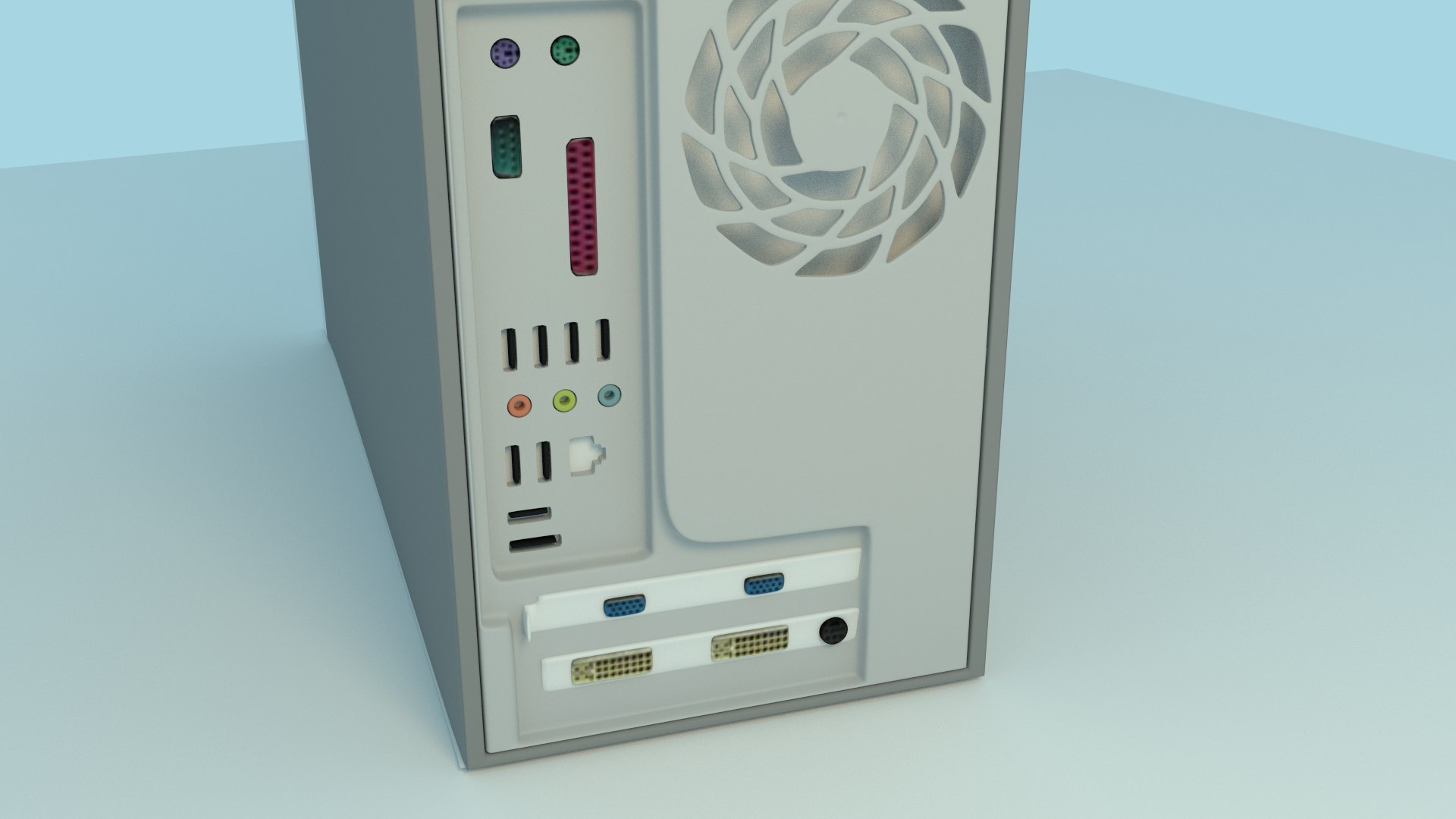 computer 3d model
