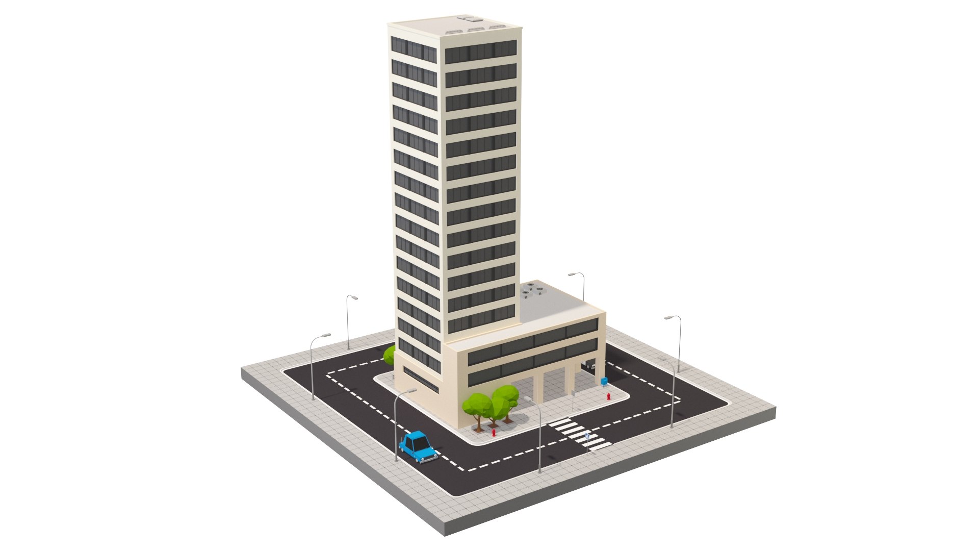Cartoon Skyscraper 3D - TurboSquid 1854480