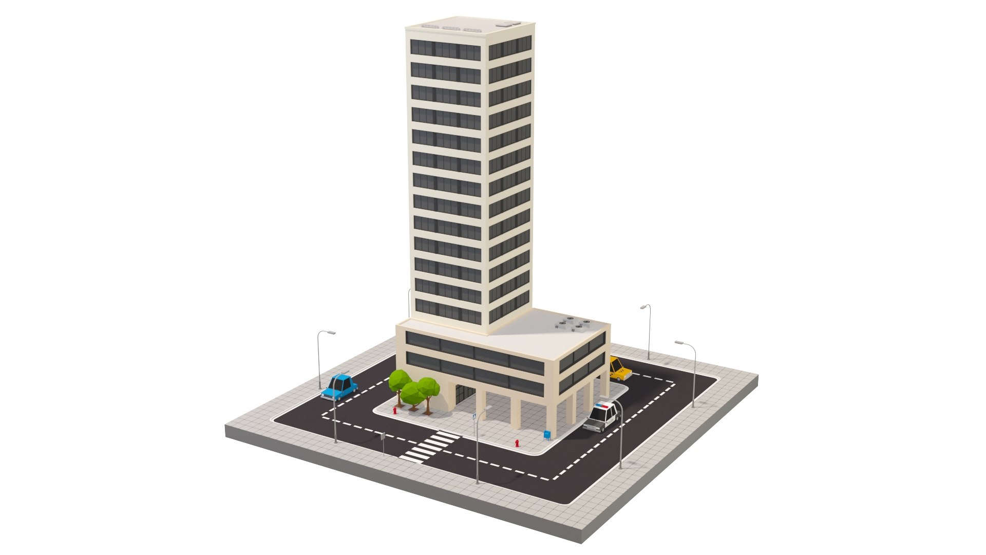 Cartoon Skyscraper 3D - TurboSquid 1854480