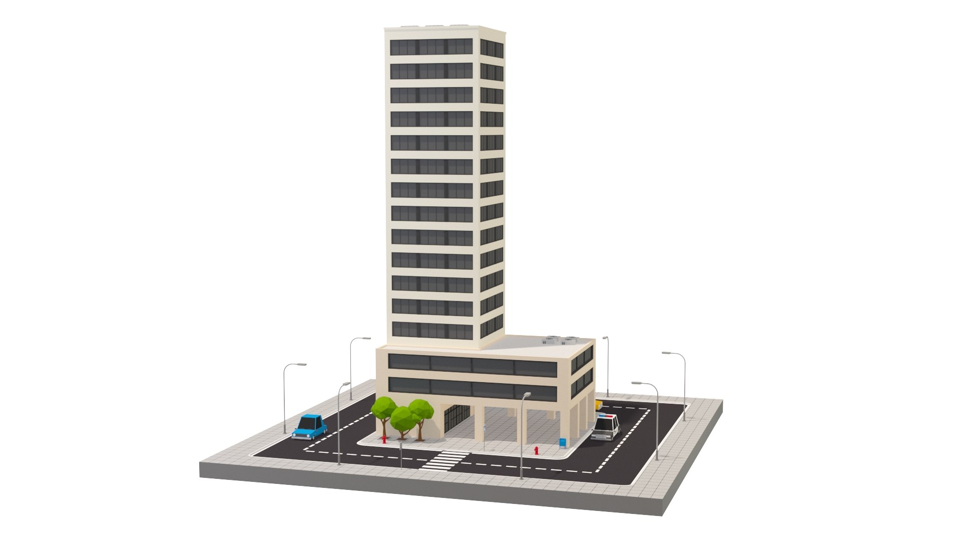 Cartoon Skyscraper 3D - TurboSquid 1854480
