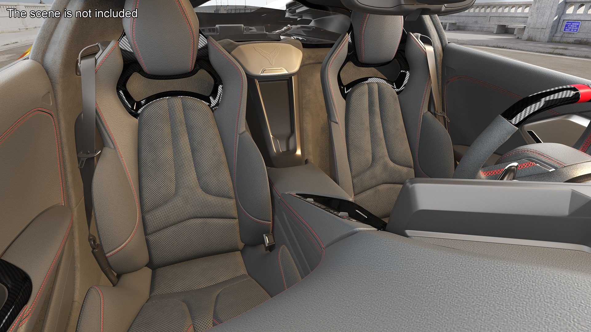 2023 Chevy Corvette Z0 Coupe Orange Rigged for Maya 3D model ...