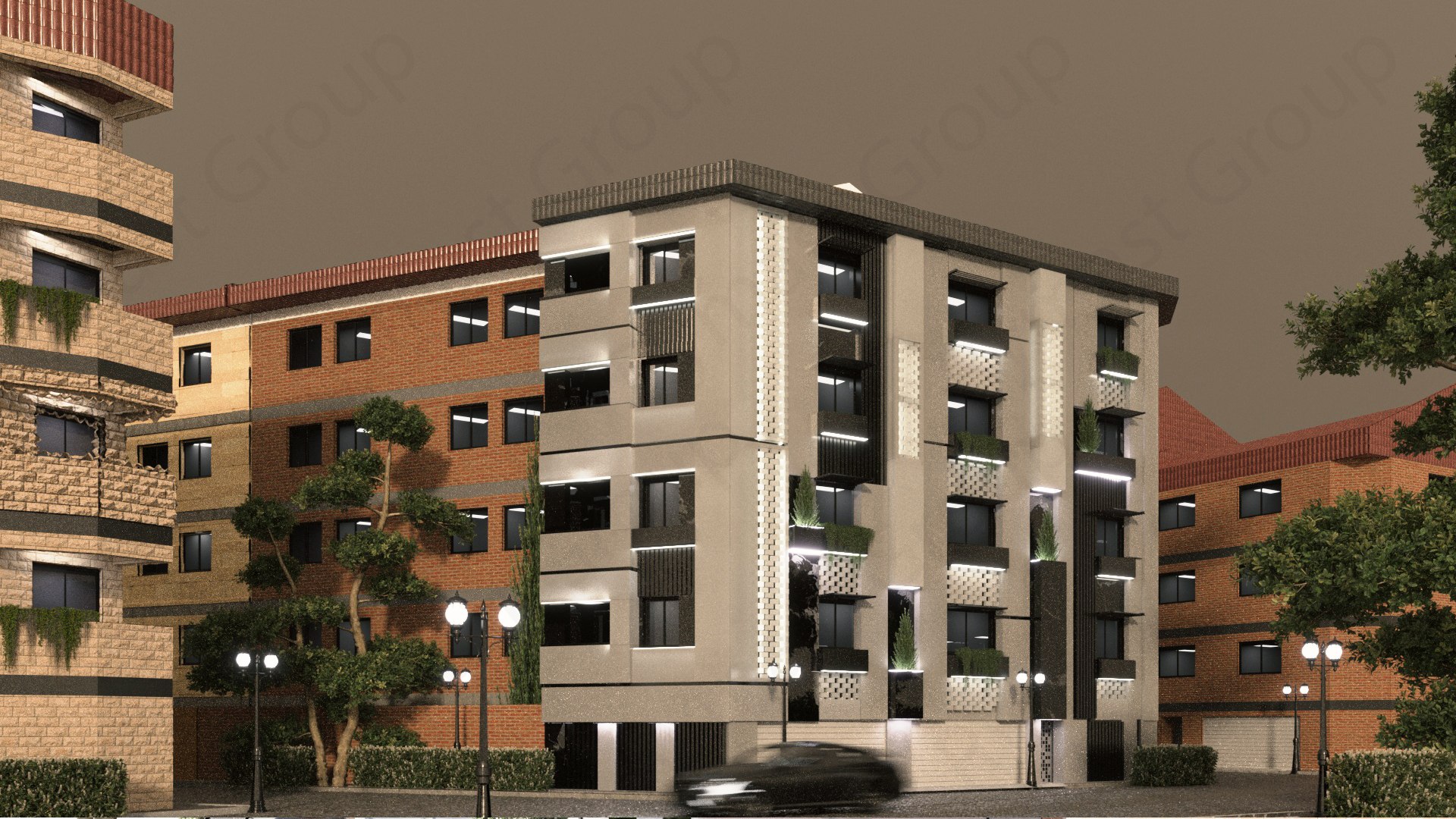 3D Office Building Exterior 3D Model Model - TurboSquid 2267404