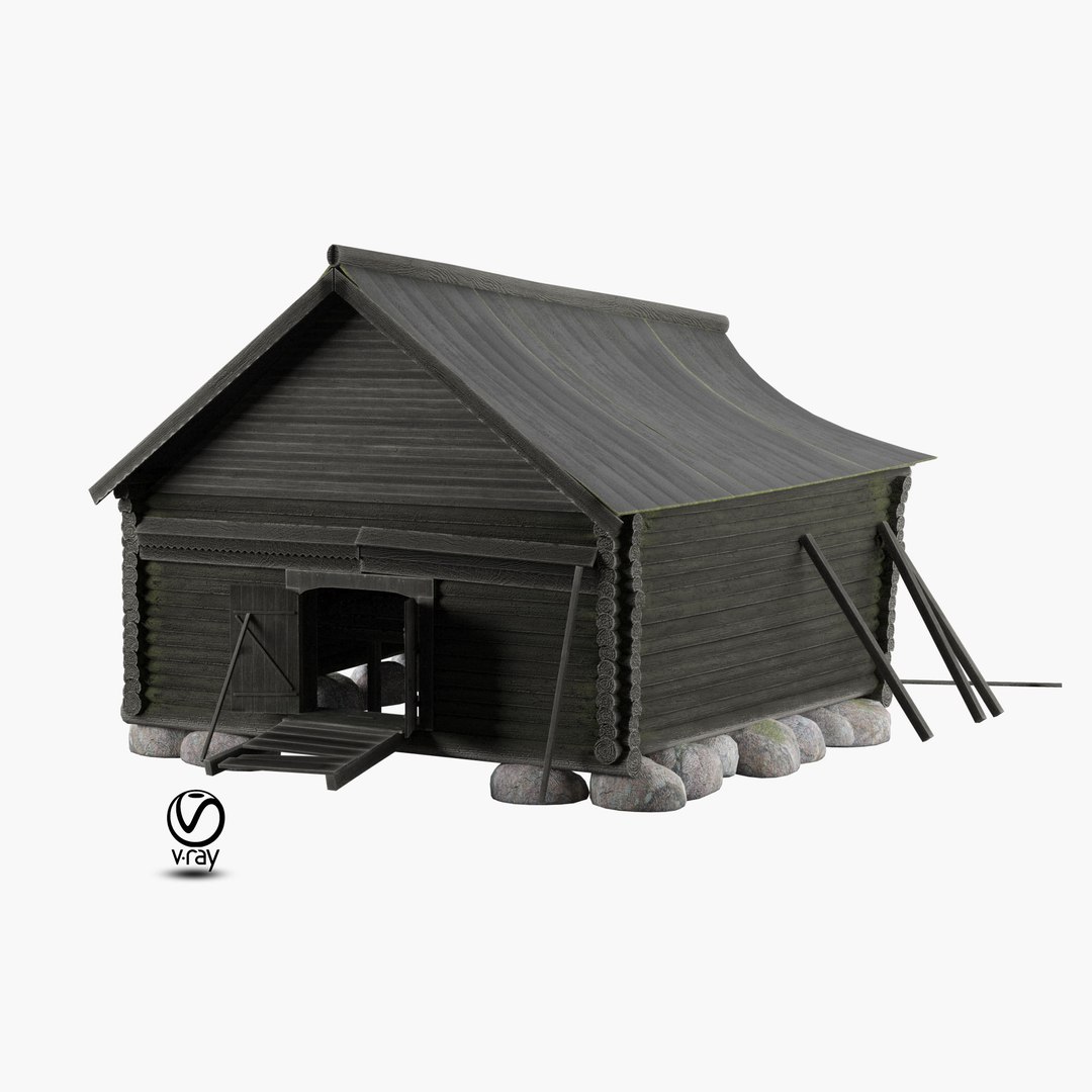 3D Model Old Cattle Shed - TurboSquid 1356184