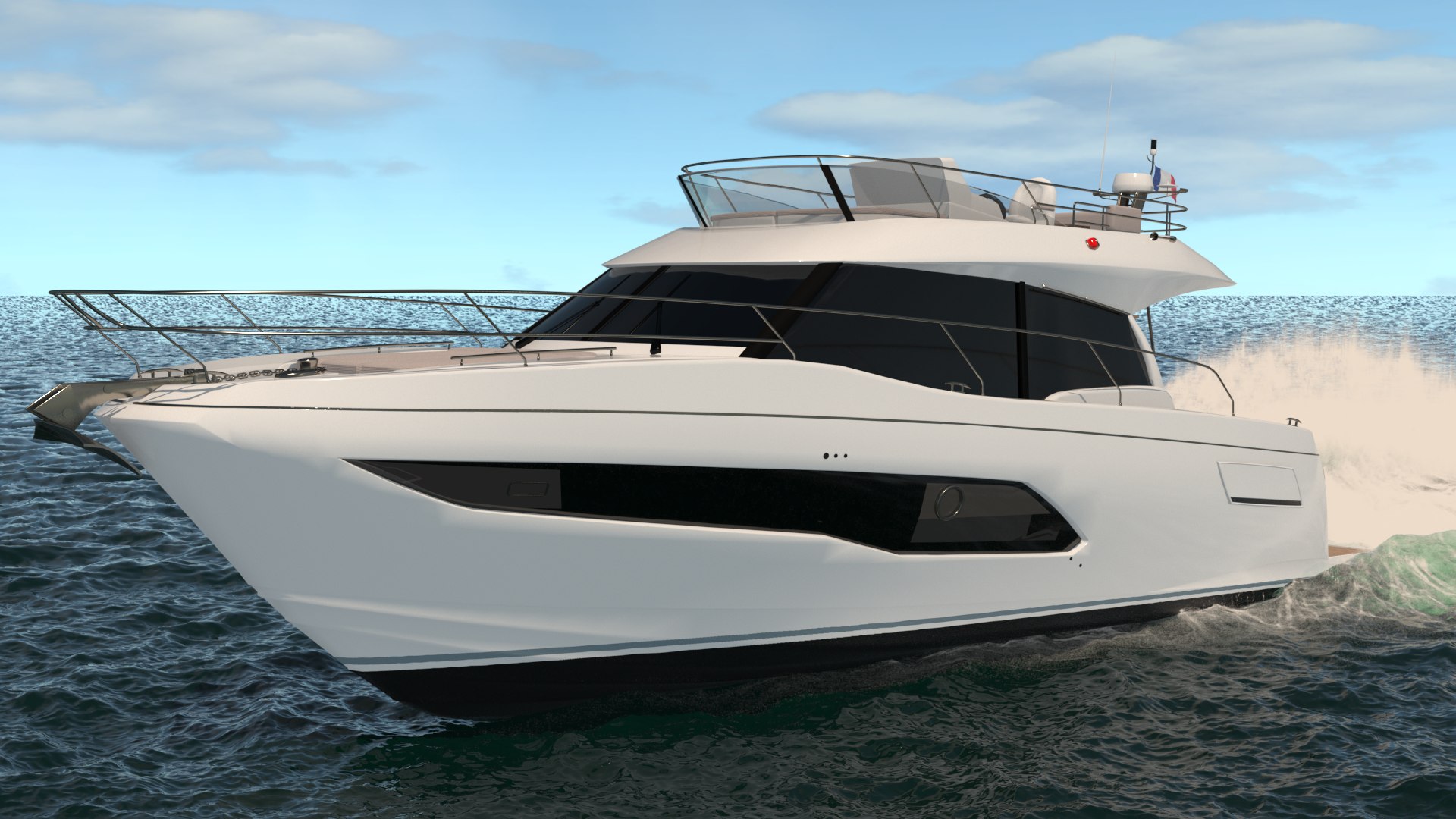 3D Model Prestige F-Line 420 B Yacht Dynamic Simulation - TurboSquid ...