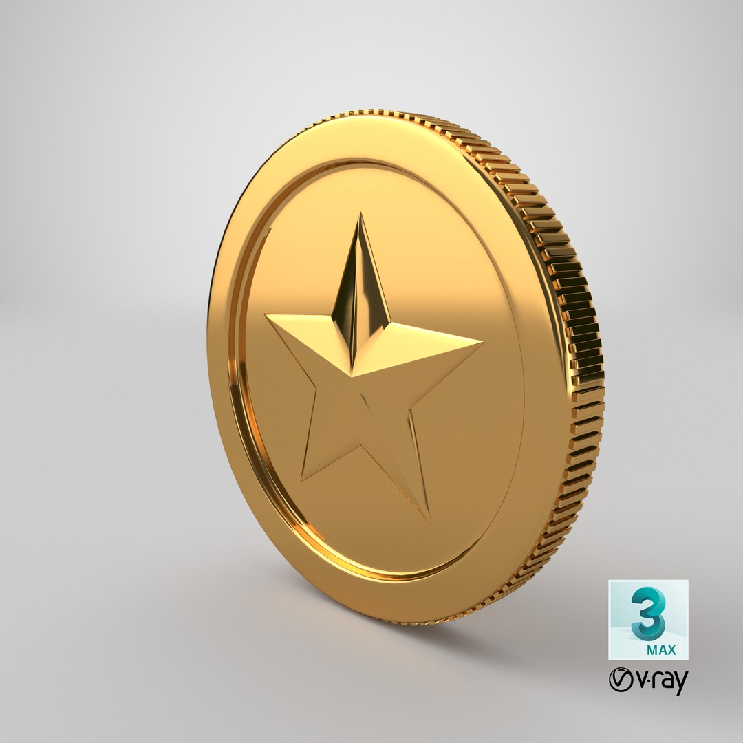 3D Star Coin Model - TurboSquid 2130657