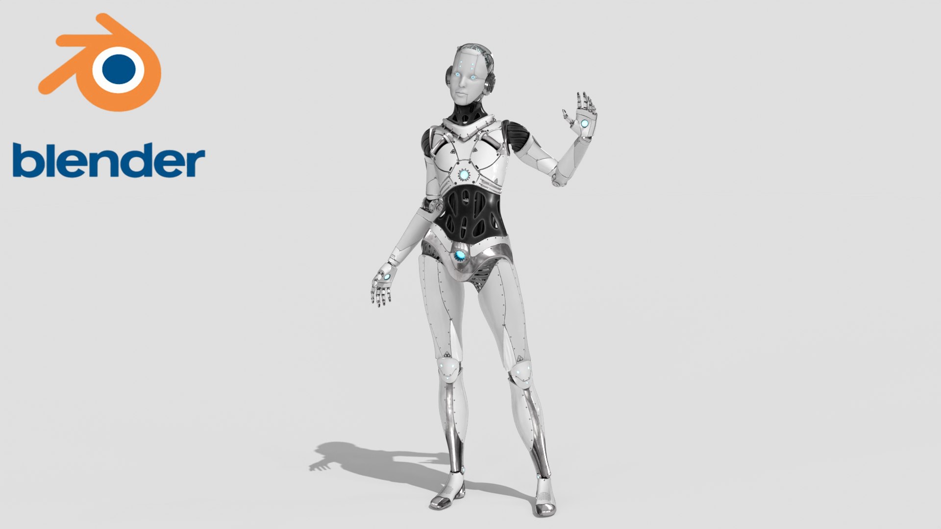 3D model Cyborg Robot Androgyne RIGGED - TurboSquid 2173920