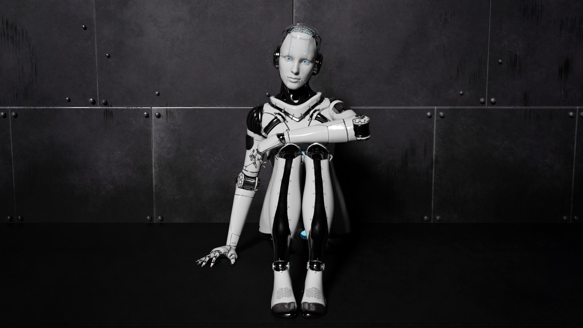 3D model Cyborg Robot Androgyne RIGGED - TurboSquid 2173920