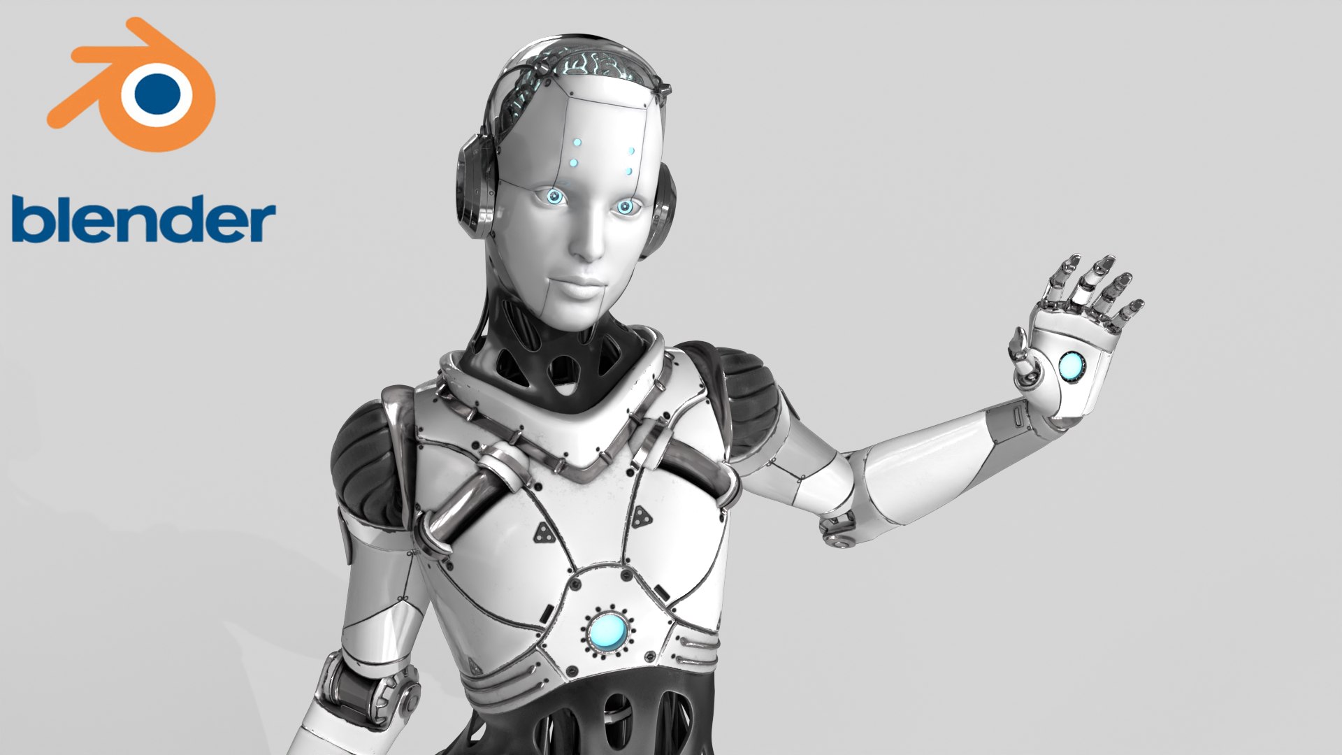 3D model Cyborg Robot Androgyne RIGGED - TurboSquid 2173920