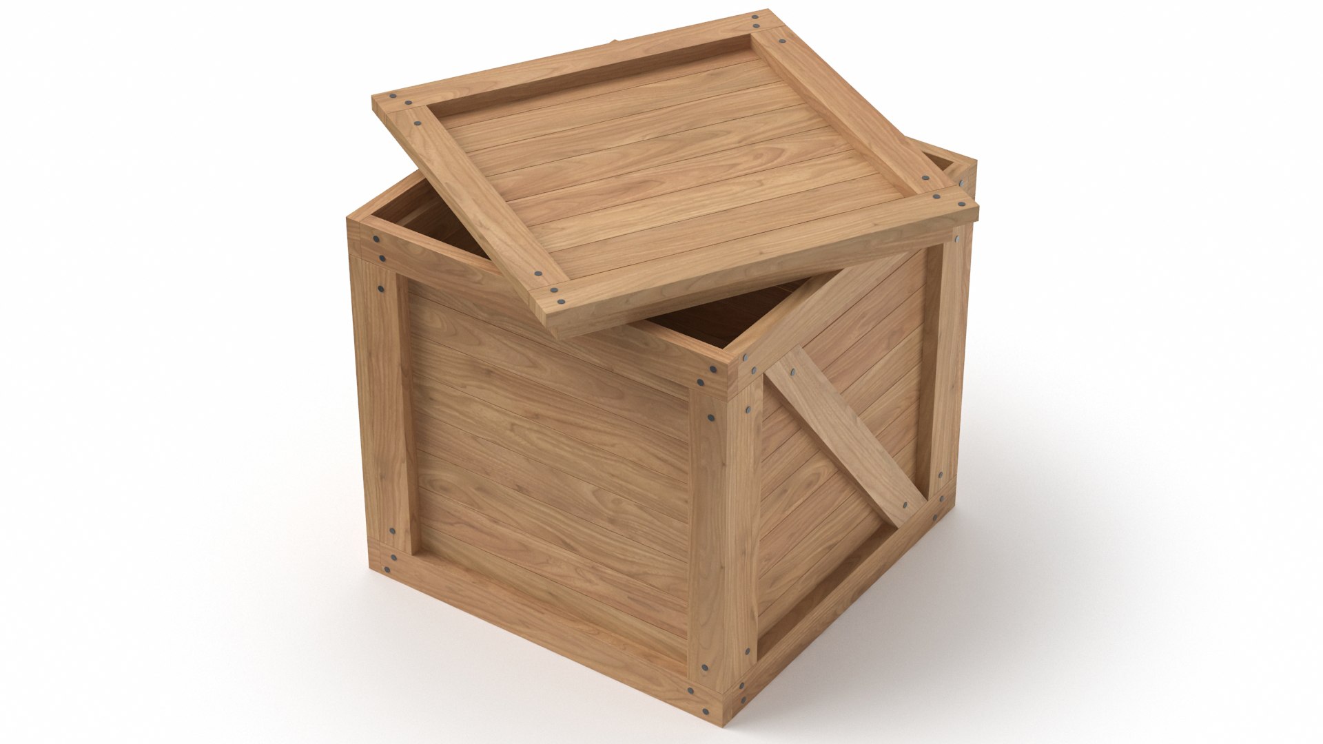 3D Wooden Box Set 01 - TurboSquid 2153132