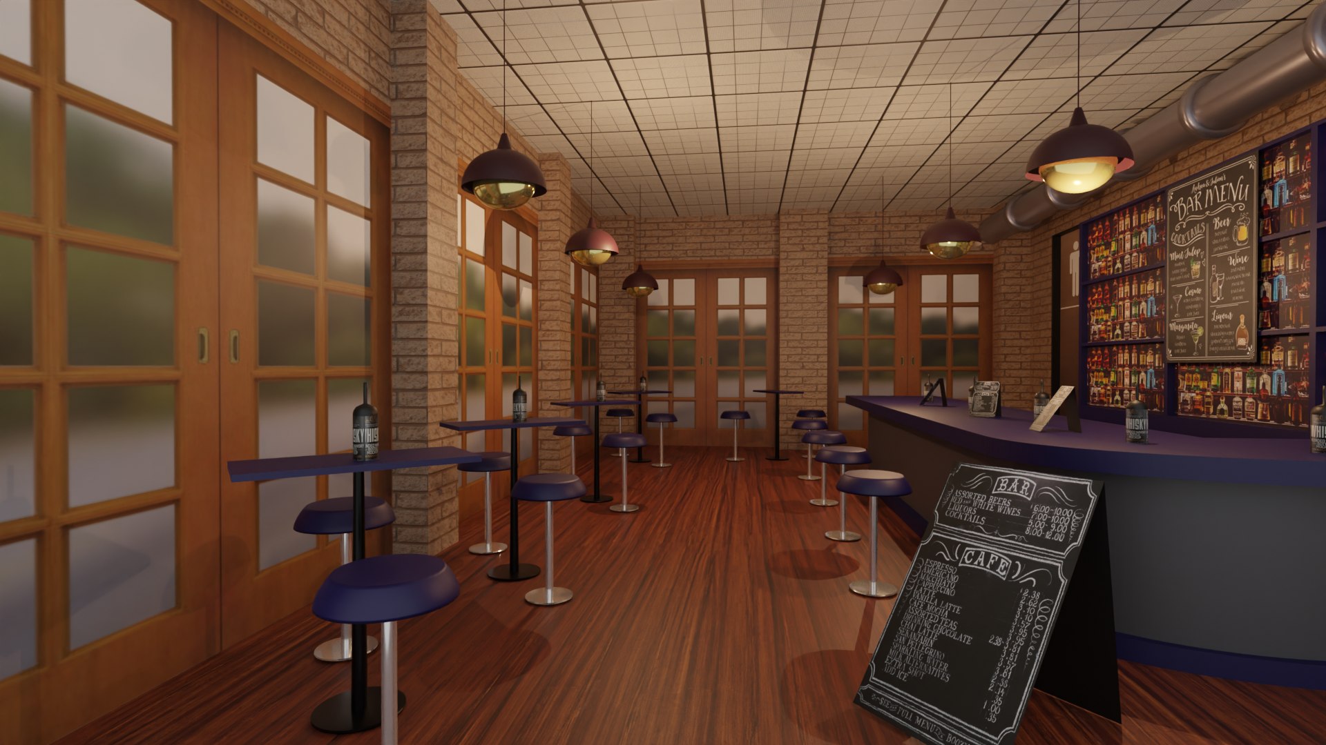 Bar Cafe Restaurant Pub 3D Model - TurboSquid 2132072