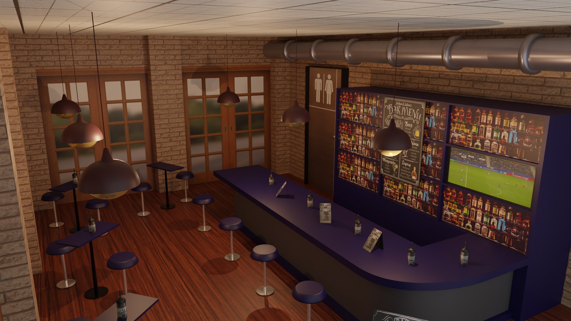 Bar Cafe Restaurant Pub 3D Model - TurboSquid 2132072
