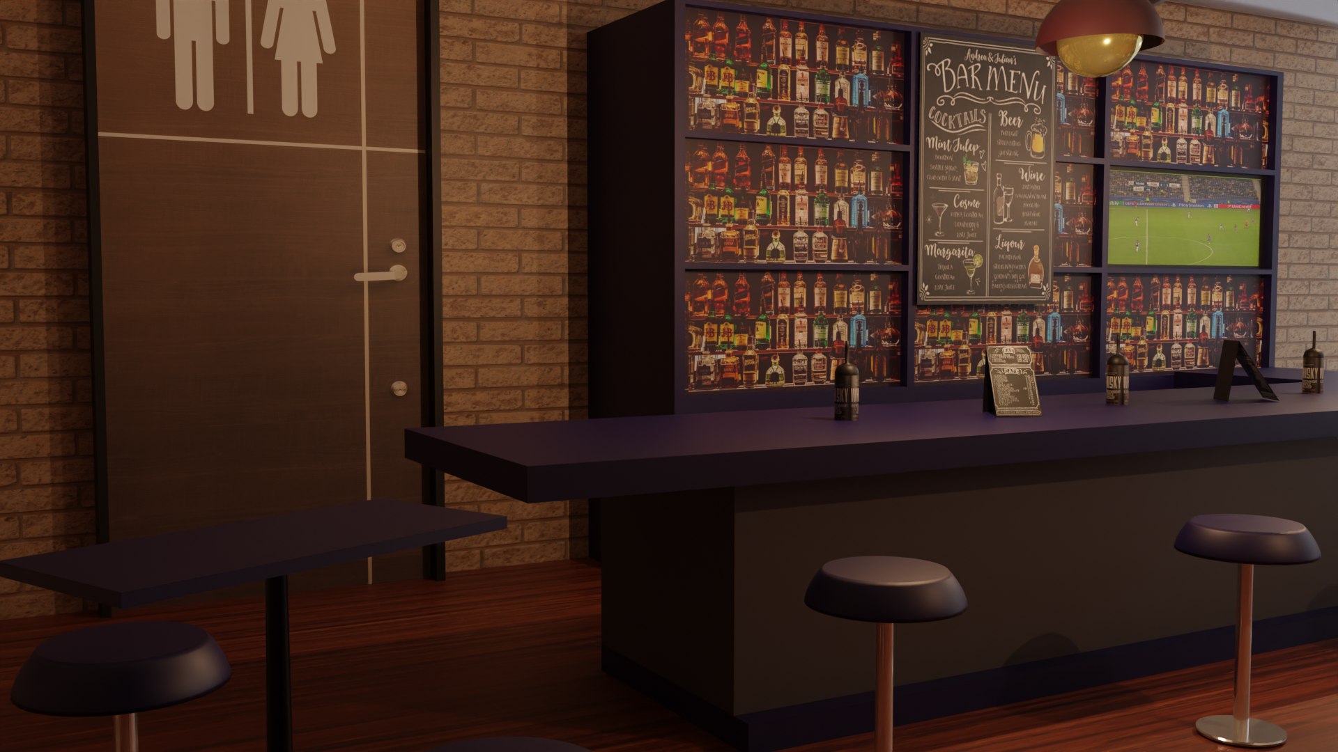Bar Cafe Restaurant Pub 3D Model - TurboSquid 2132072