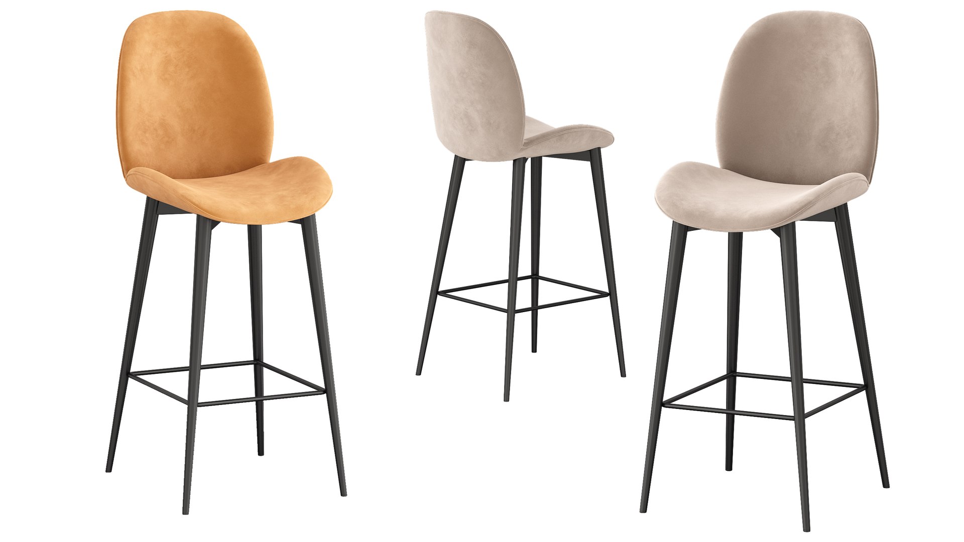 Anetti Clara Barstool 3D Model - TurboSquid 2301693