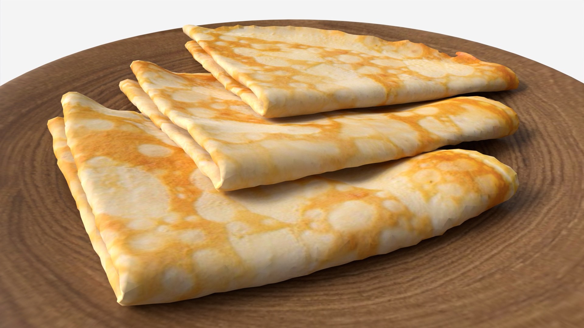 Pancakes Triangular Shape On Plate 3D Model - TurboSquid 1988567