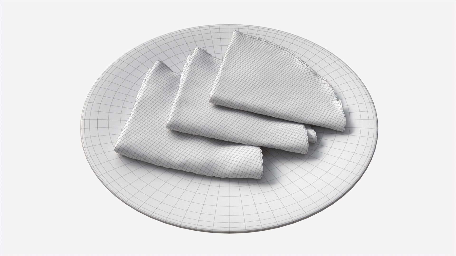 Pancakes Triangular Shape On Plate 3D Model - TurboSquid 1988567