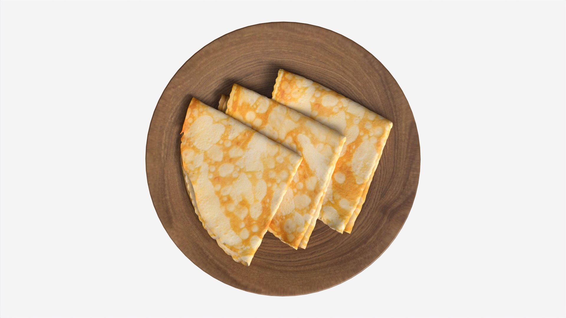 Pancakes Triangular Shape On Plate 3D Model - TurboSquid 1988567