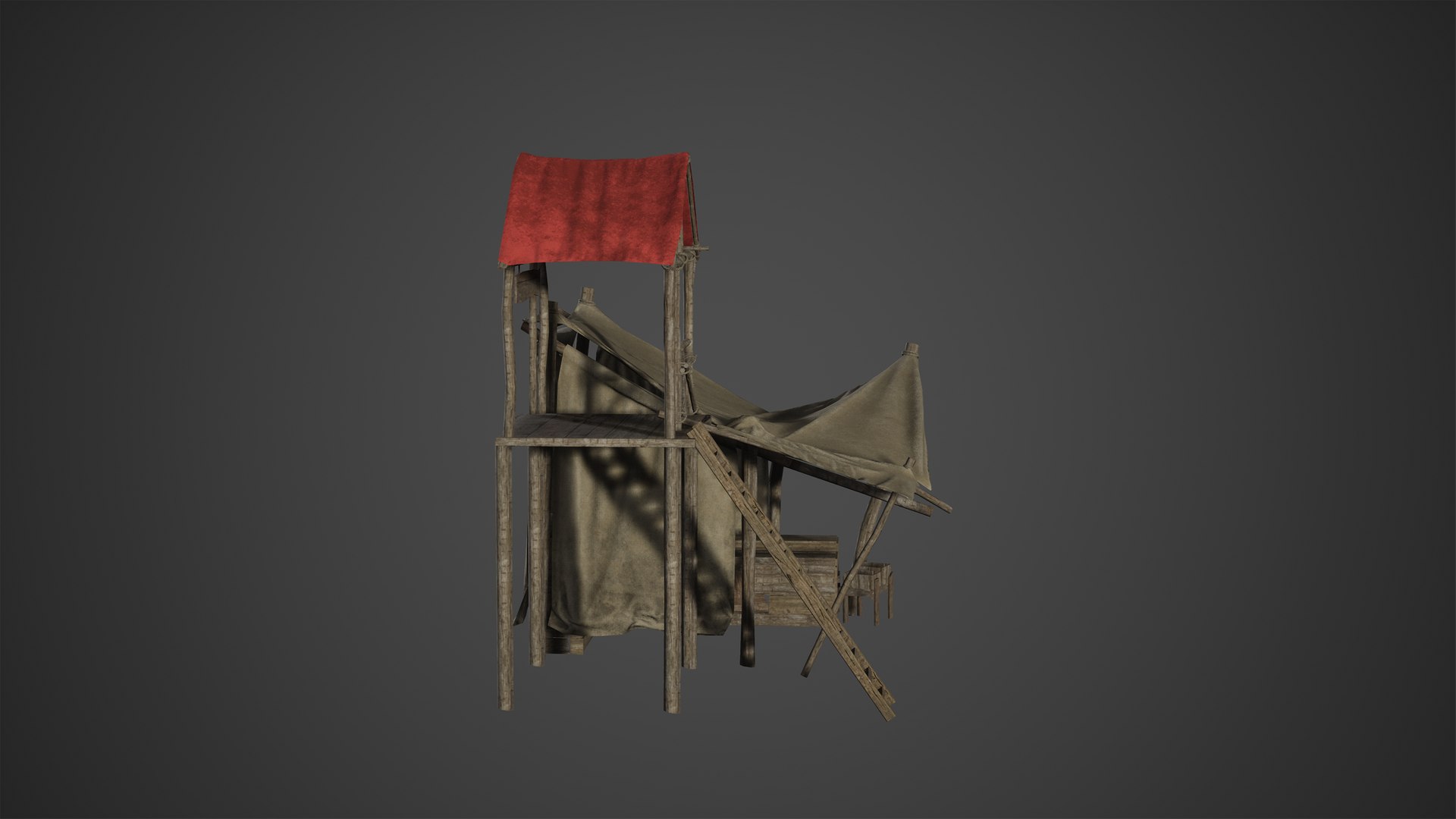 Medieval Old Wood Bazaar Shop 3D Model - TurboSquid 1733736