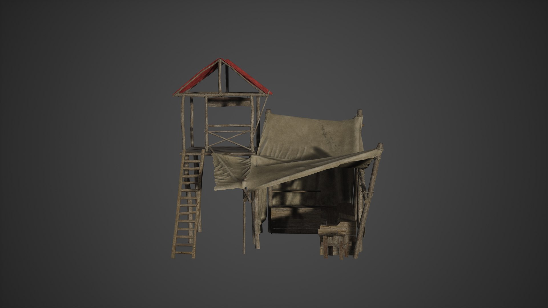 Medieval Old Wood Bazaar Shop 3D Model - TurboSquid 1733736