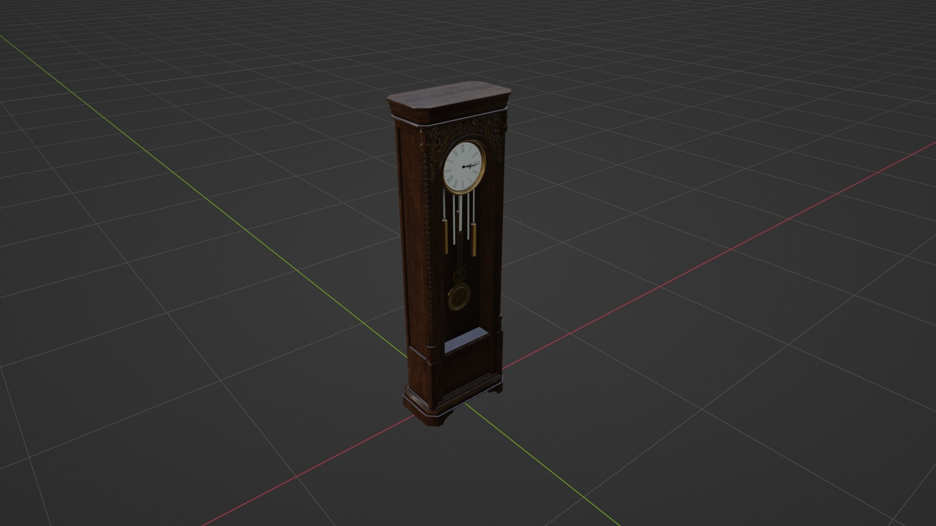 3D Grandfather Clock - TurboSquid 1383716