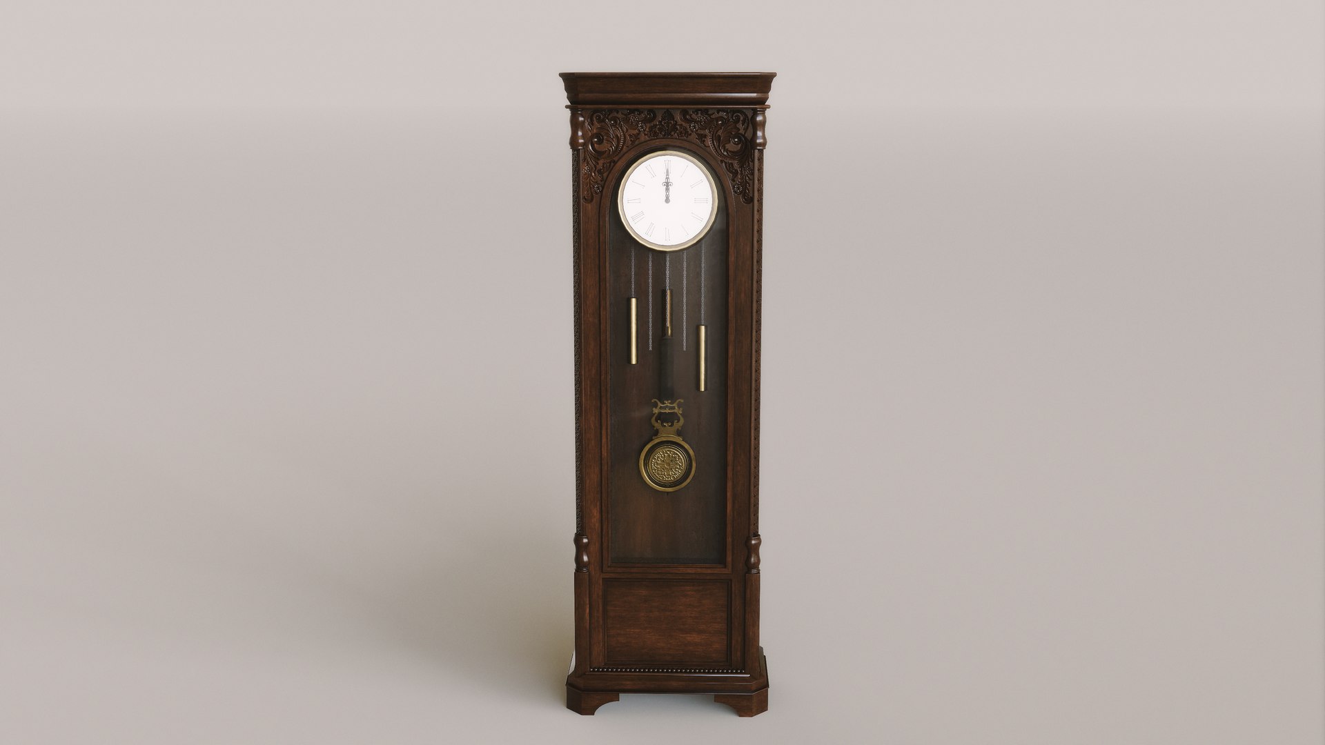 3D Grandfather Clock - TurboSquid 1383716