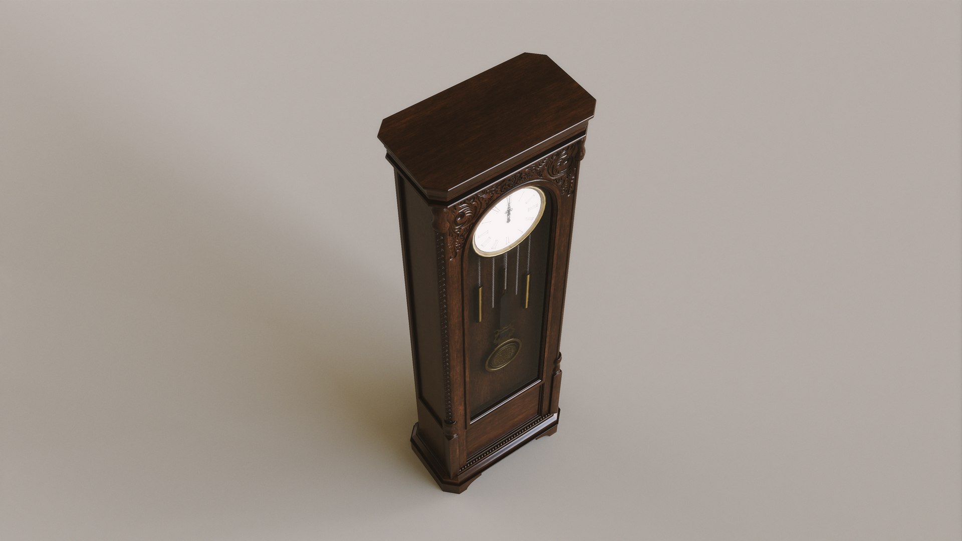 3D Grandfather Clock - TurboSquid 1383716