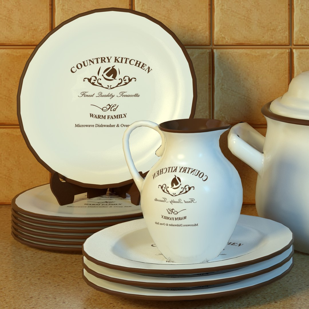 3d tableware country kitchen