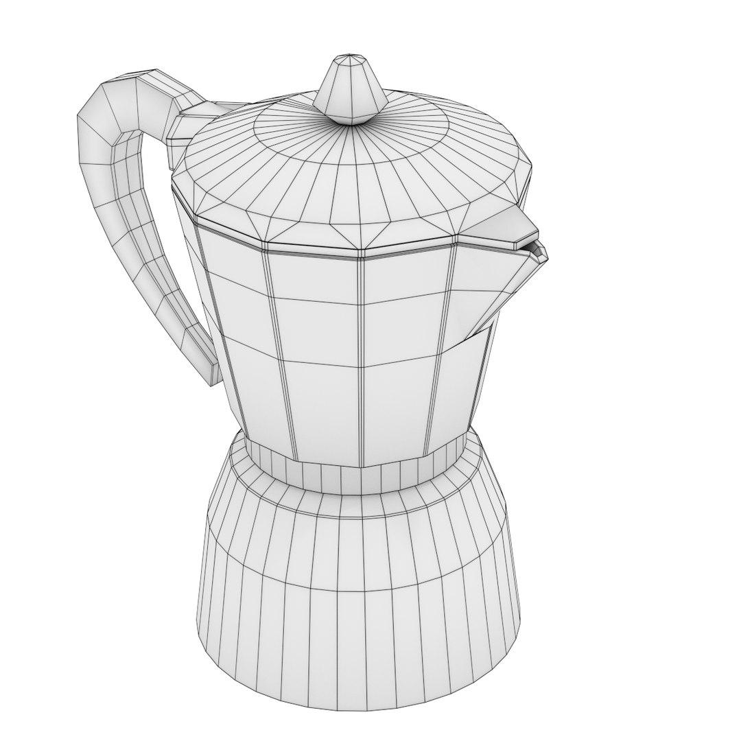 italian coffee percolator 3d 3ds