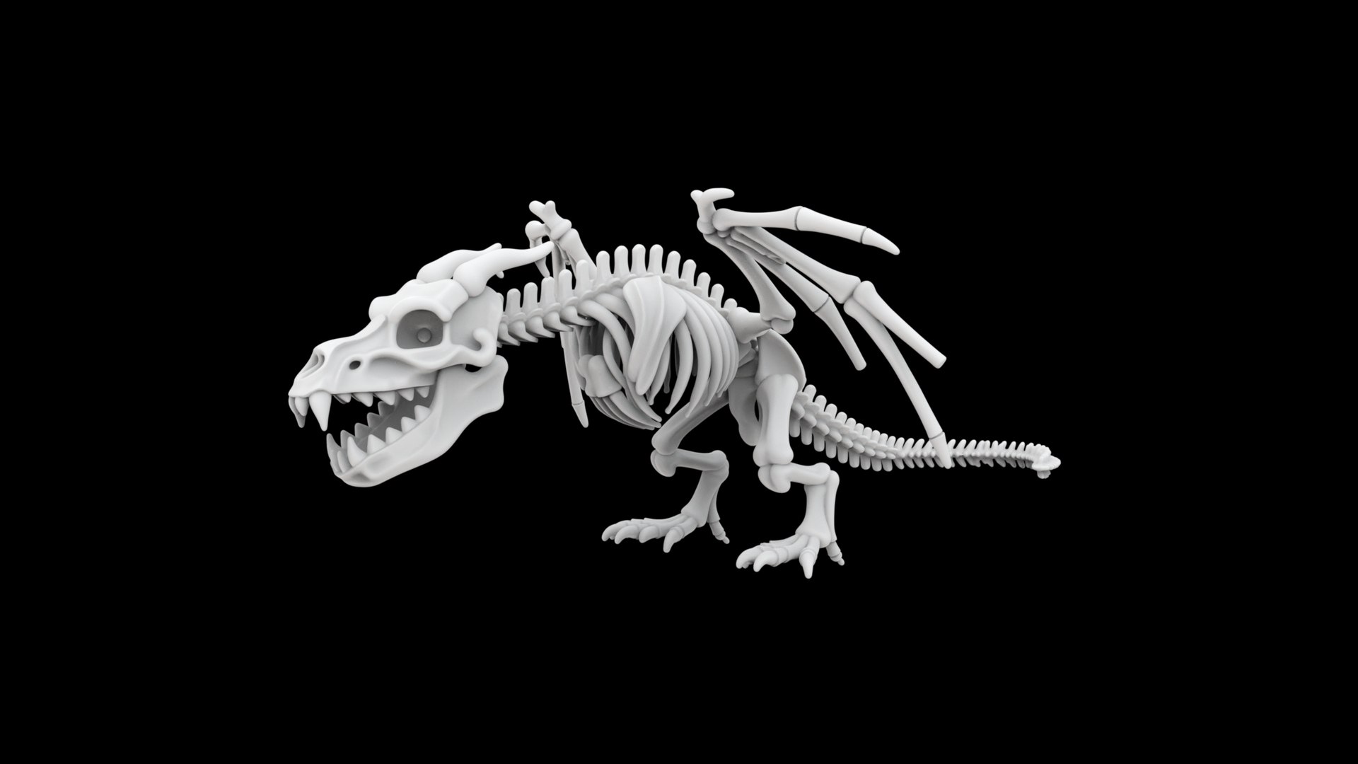 Skeleton Dragon 3D Print Model 3D Model - TurboSquid 2448676