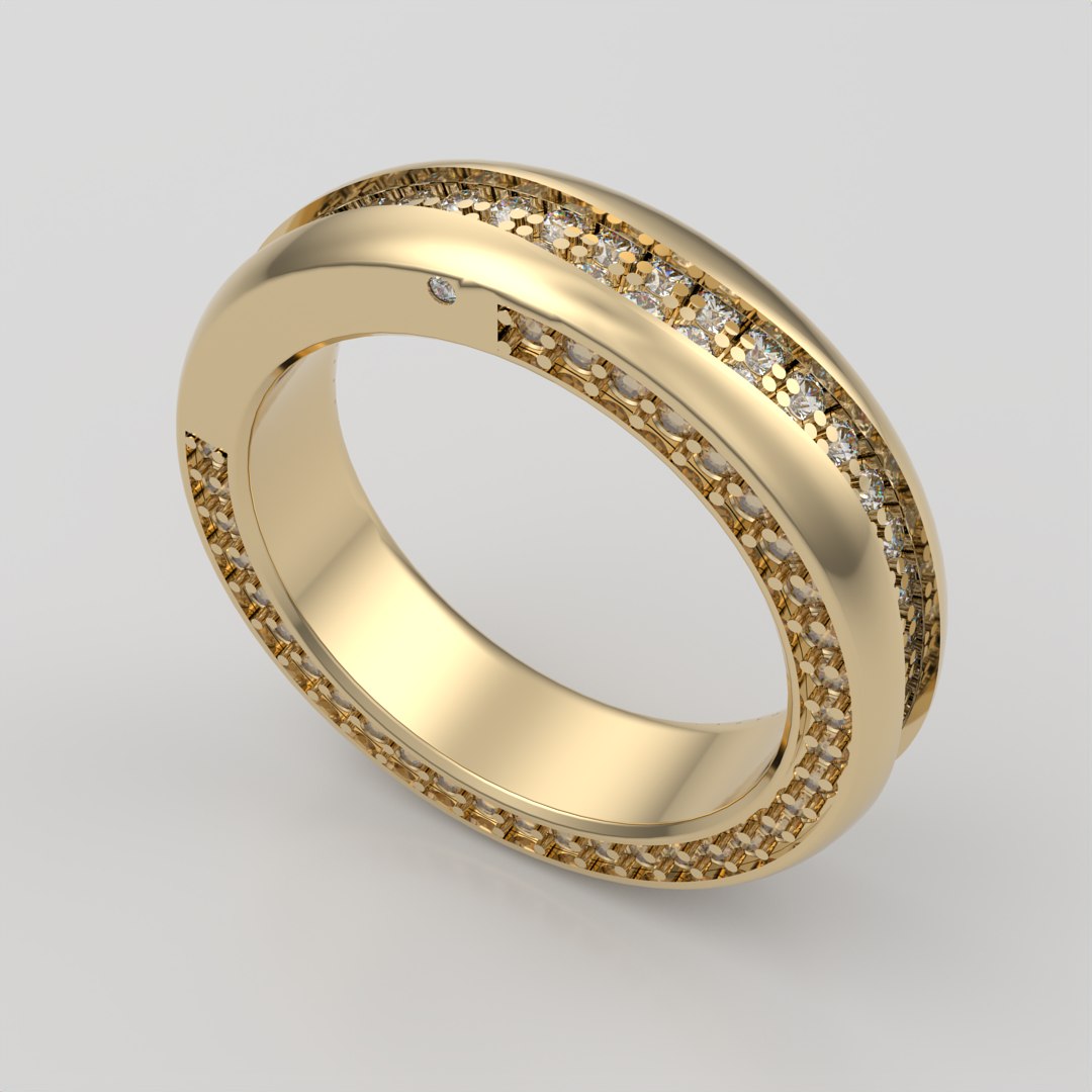 Fashion Wedding Rotating Center Ring JDBCo 3D Model - TurboSquid 2343446