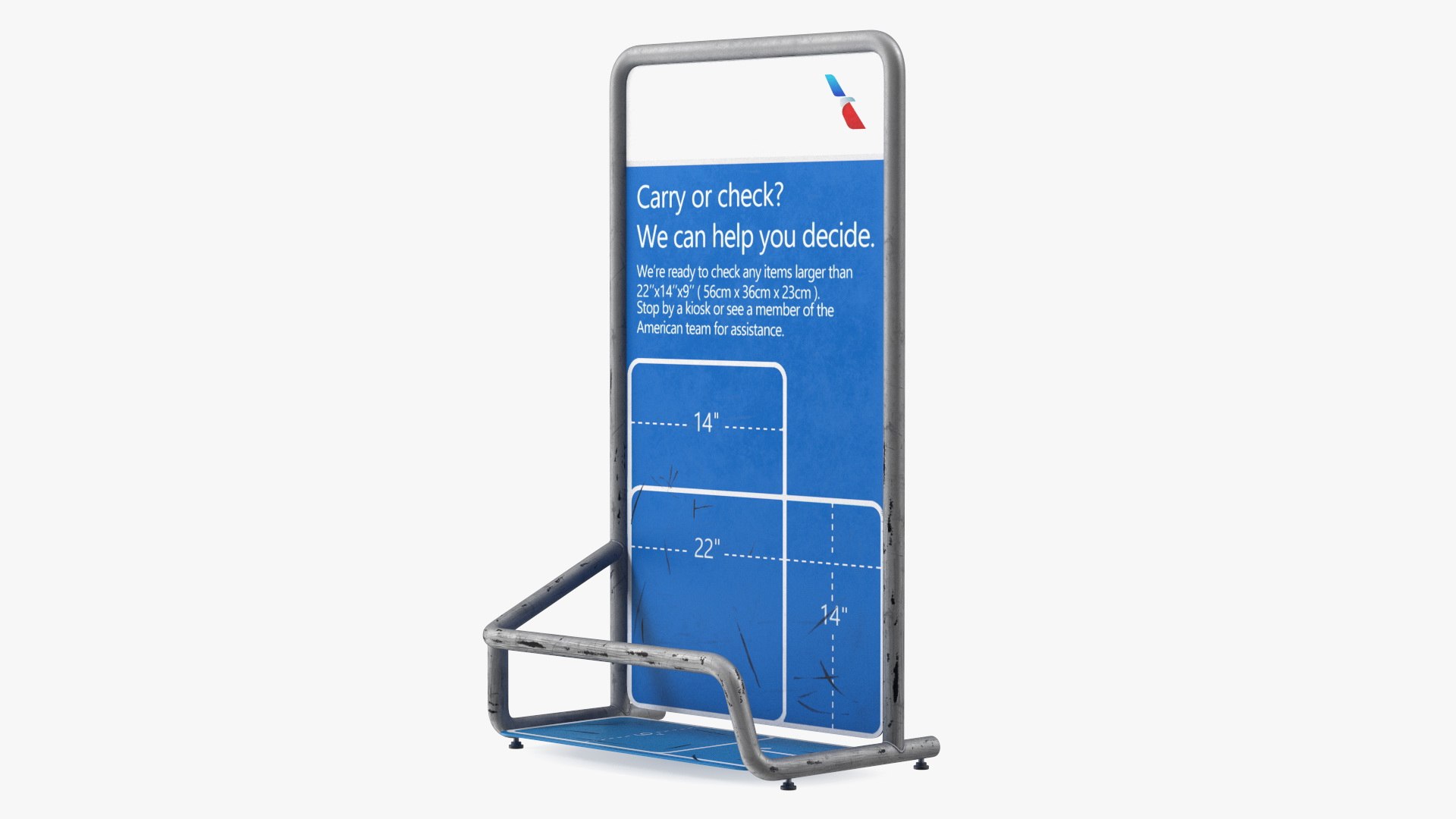 3D Luggage Check Airport Unit Old model - TurboSquid 2092692
