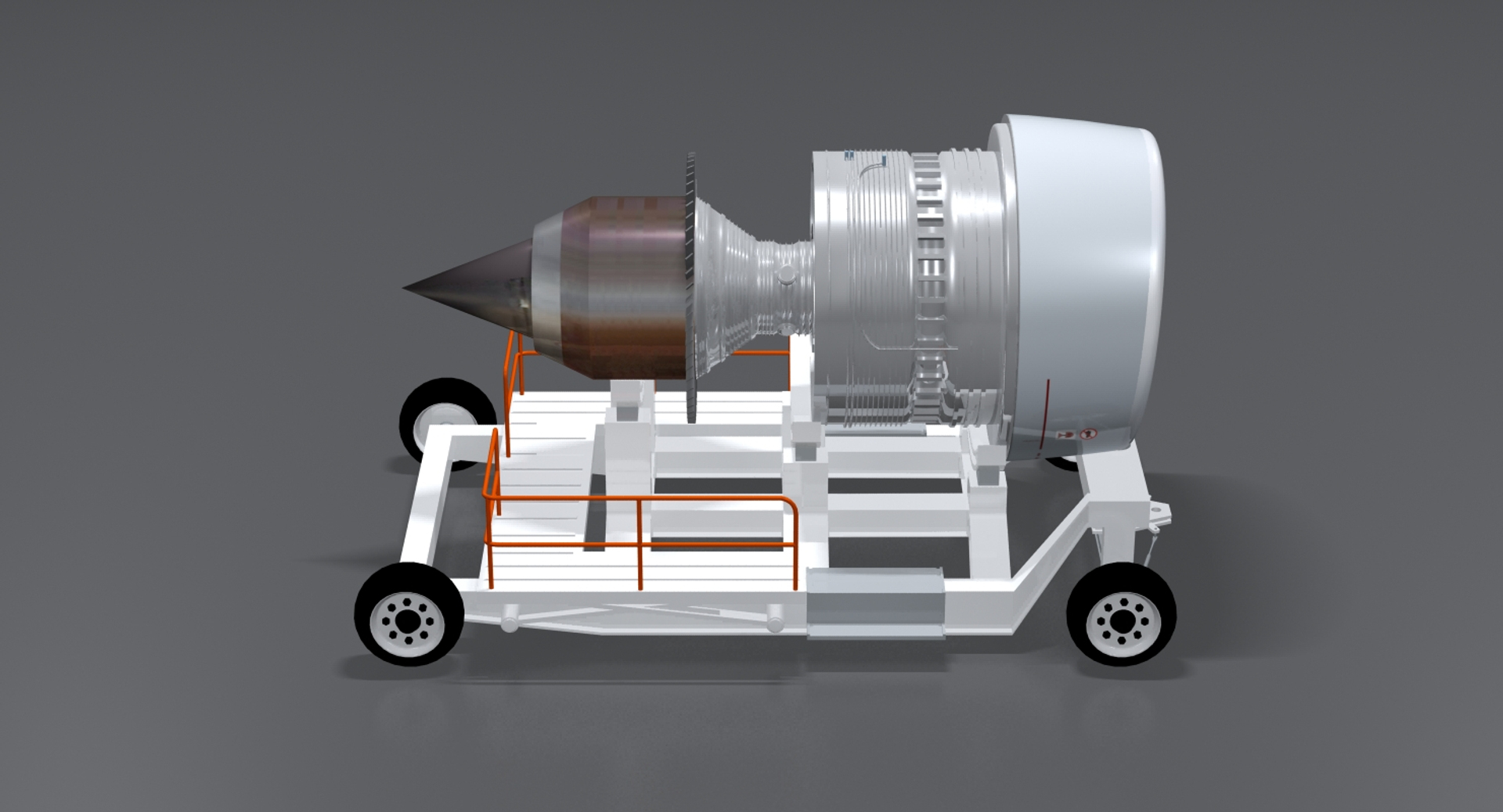 aircraft engine transport device 3d model