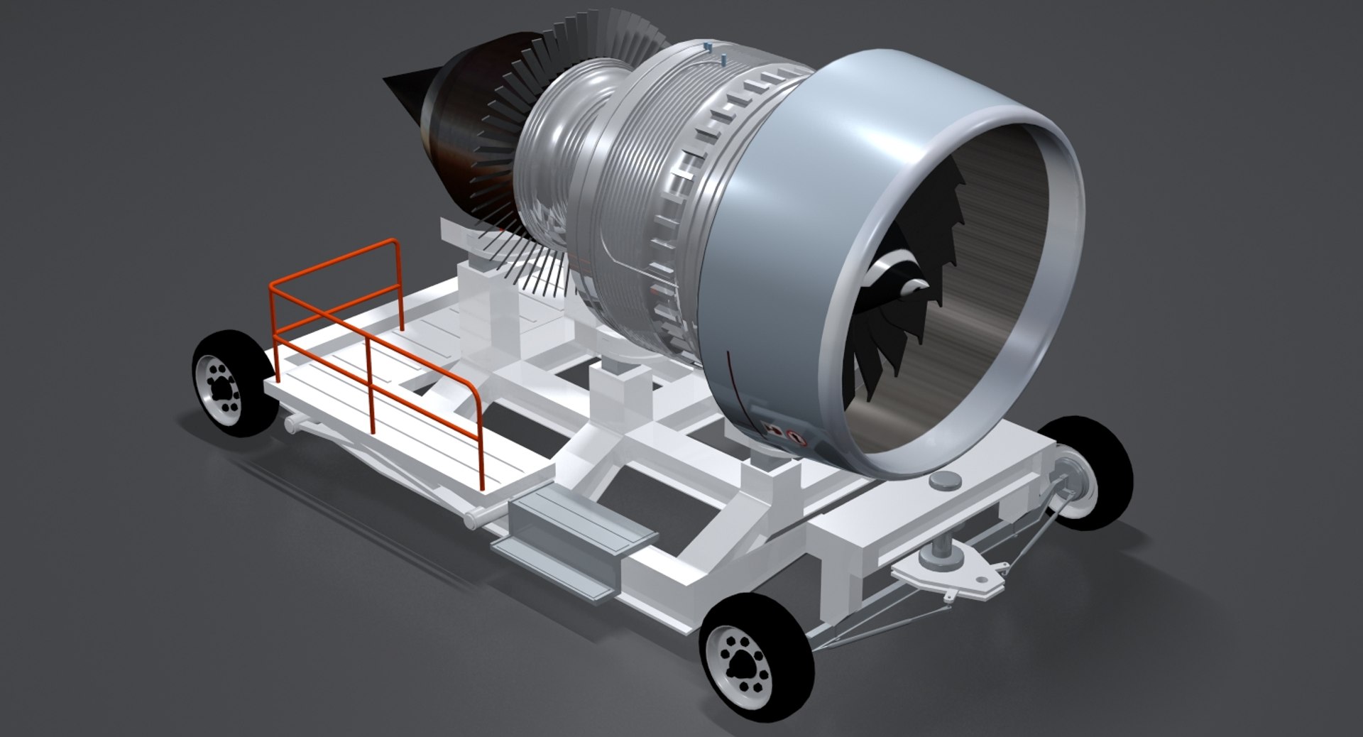 aircraft engine transport device 3d model