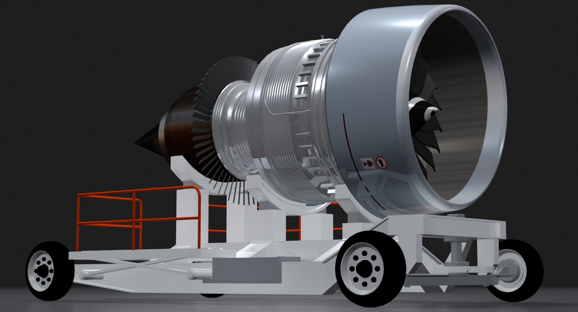 aircraft engine transport device 3d model