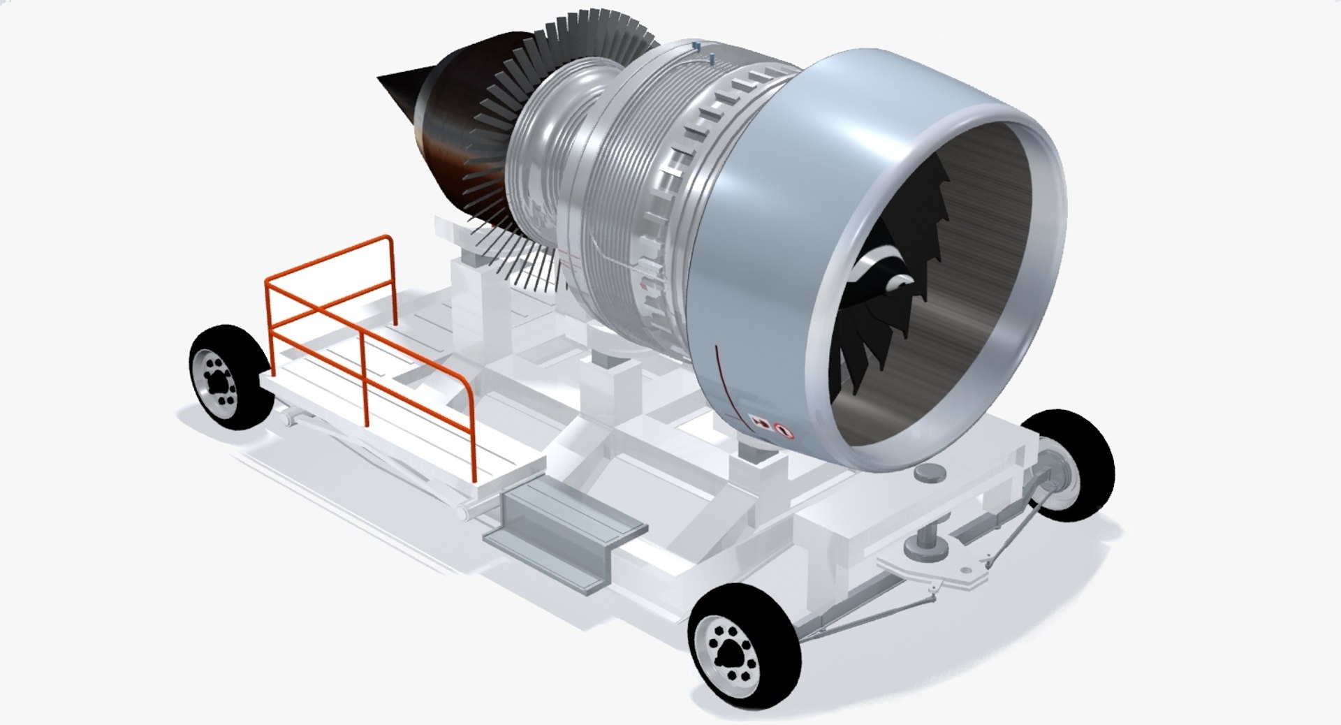 aircraft engine transport device 3d model