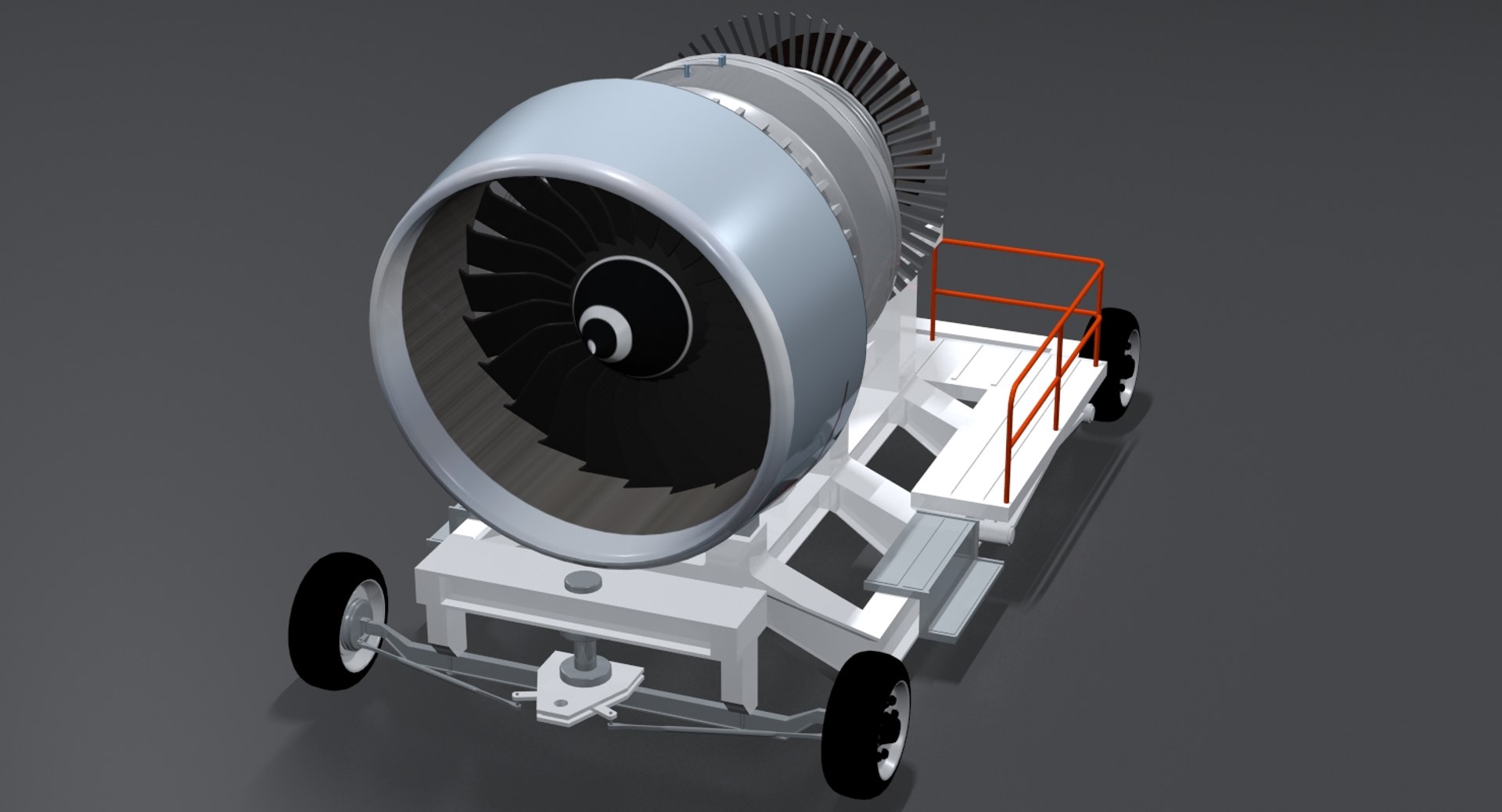 aircraft engine transport device 3d model