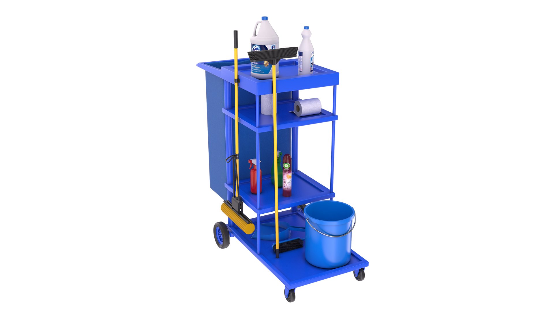 Cleaning Cart - Blue Model - TurboSquid 1908940