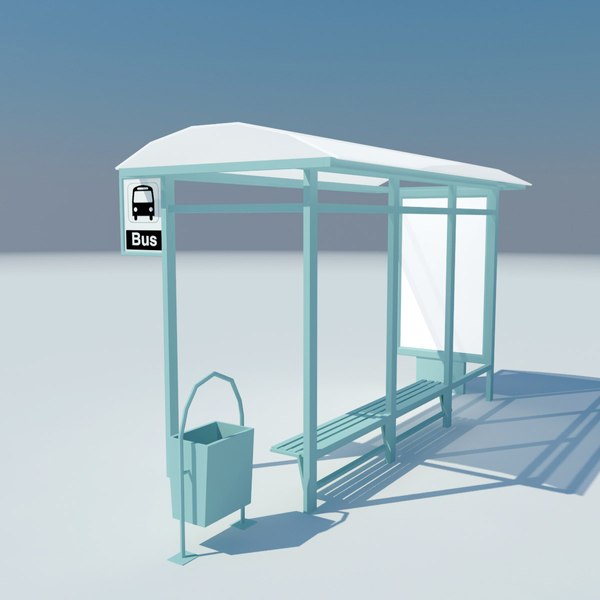 3d model bus station