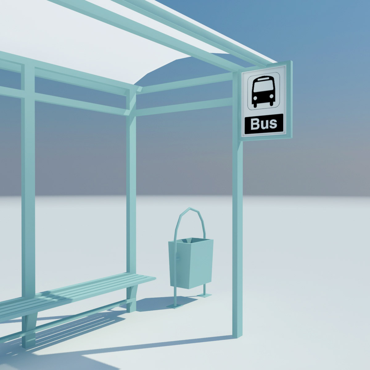 3d model bus station