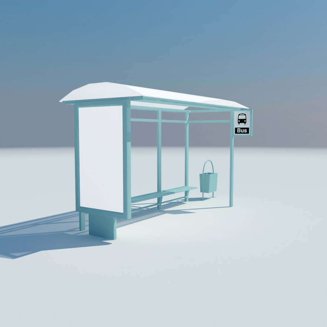 3d model bus station