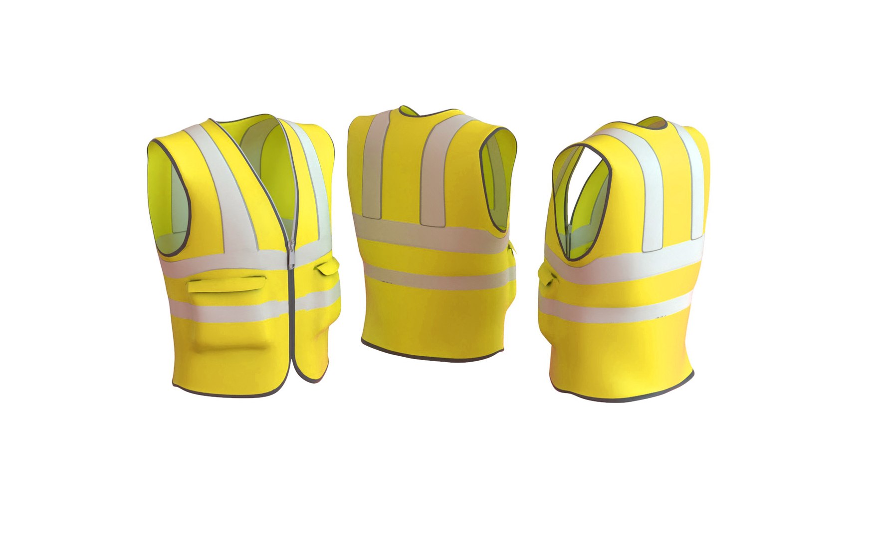 Realistic Worker Vest 006 3D Model - TurboSquid 2318932