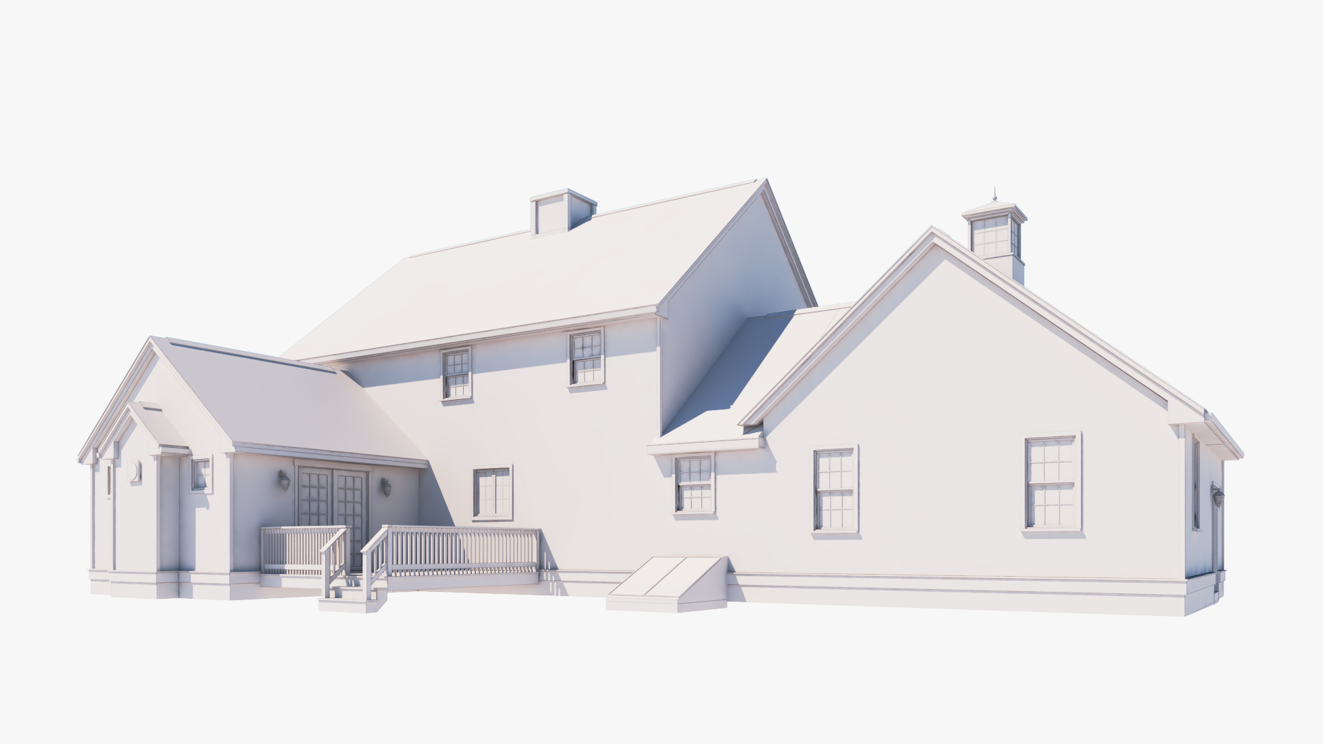 American house 3D model - TurboSquid 1571038