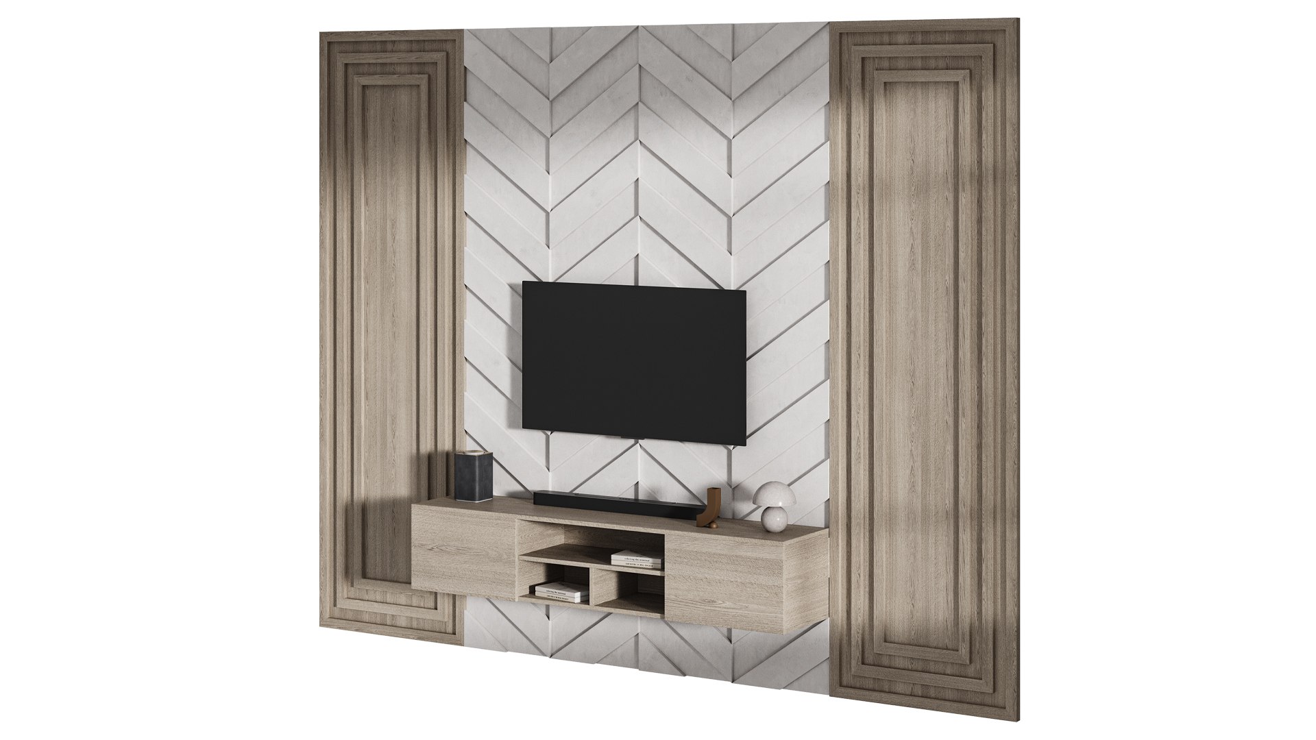 Modern TV Wall 038 3D - TurboSquid 2379914