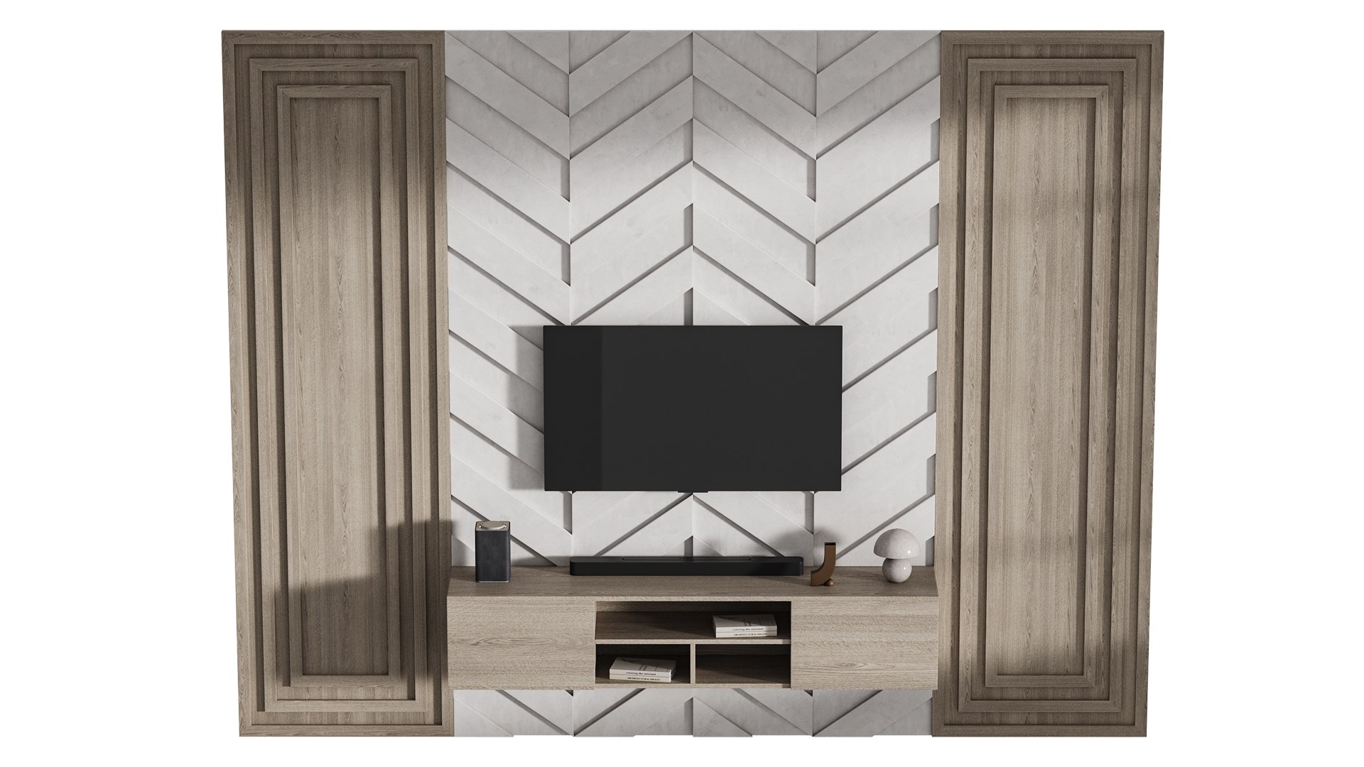 Modern TV Wall 038 3D - TurboSquid 2379914