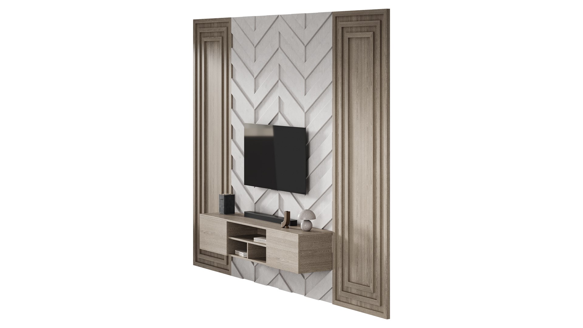 Modern TV Wall 038 3D - TurboSquid 2379914