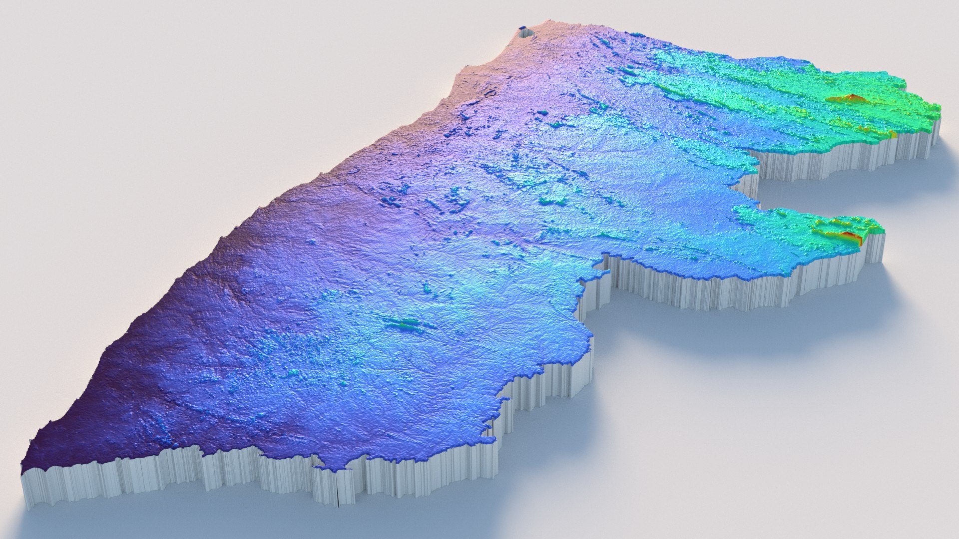 Liberia Terrain Map 3D Model - TurboSquid 2336512