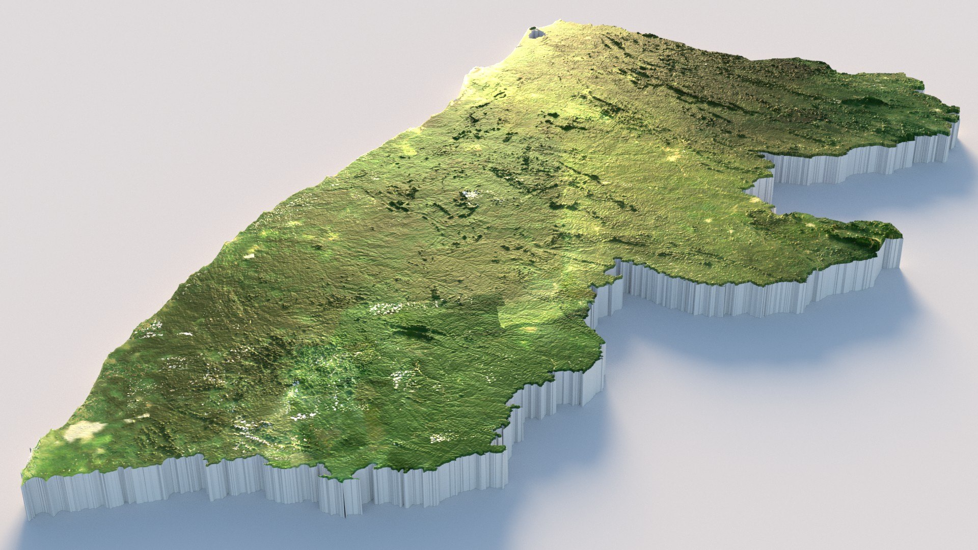 Liberia Terrain Map 3D Model - TurboSquid 2336512